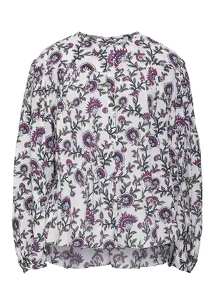 Isabel Marant Floral Print Silk Blend Top - White