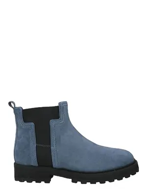TOD'S Ankle Boots In Leather Blue