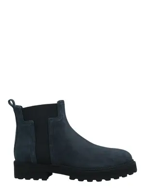 TOD'S Ankle Boots In Leather Dark Blue