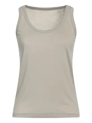 Majestic Filatures Tank Top In Light Lyocell And Cotton - Grey