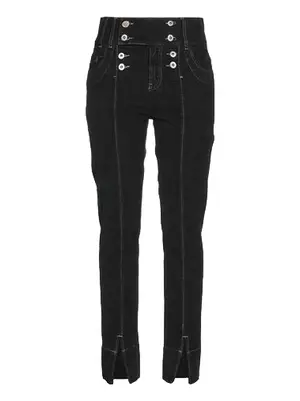 ELISA CAVALETTI BY DANIELA DALLAVALLE Skinny Corduroy Pants Black