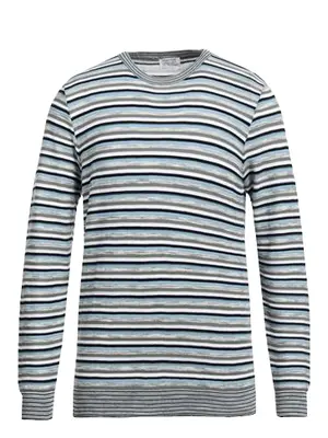 HERITAGE HERITAGE Striped Cotton-Linen Sweater Azure