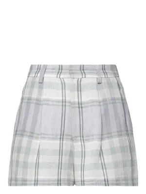 MARANT ETOILE Tartan Linen Shorts - Purple