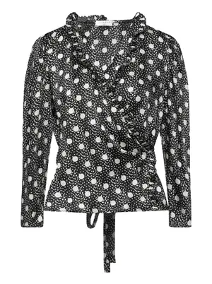 Sandro Polka-dot Print Blouse - Black