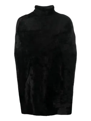 SAPIO Roll-neck Draped Jumper - Black