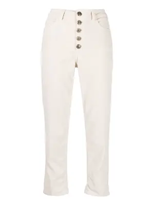 DONDUP Koons Cropped Trousers - Neutrals