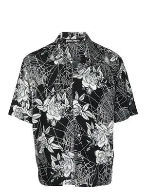 PALM ANGELS Floral-print Short-sleeve Shirt