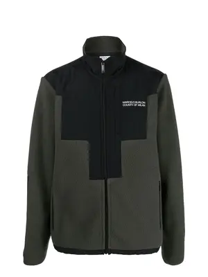 COUNTY OF MILAN Logo-print Zip-up Jacket - Black