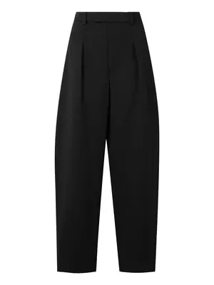 Wardrobe.NYC WARDROBE.NYC Hailey Bieber Pleated Wool Wide-Leg Pants Black