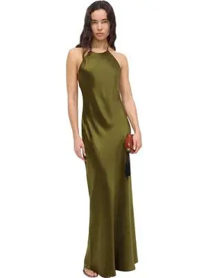 REFORMATION Jeany Silk Dress - Green