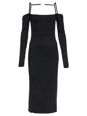 Jacquemus La Robe Sierra Midi Dress - Black