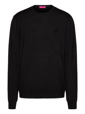 Valentino Garavani Roman Stud Virgin Wool Jumper - Black