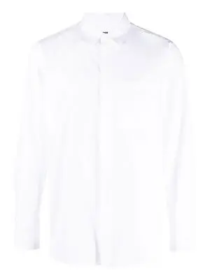 JIL SANDER Concealed-front Fastening Poplin Shirt - White