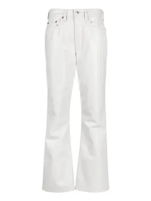 AGOLDE Bootcut Leather-Blend Trousers