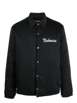 NAHMIAS Slogan-print Shirt Jacket - Black