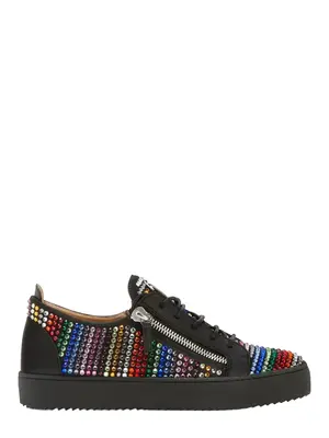 GIUSEPPE ZANOTTI Frankie Strass Low-top Sneakers - Black
