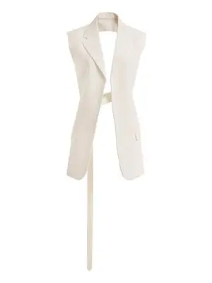 Victoria Beckham Wool Blazer Vest - White