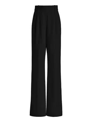 FAVORITE DAUGHTER High-waisted Pleated Pants Ivory,black