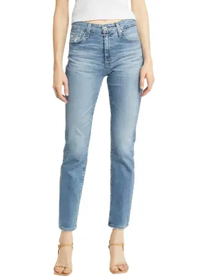 Ag AG Mari Mid-Rise Slim Straight-Leg Jeans Impact