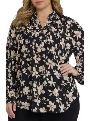 NYDJ Pleat Front Tunic Top - Claudette