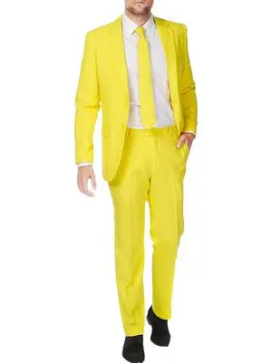 Opposuits Fellow Slim Fit Two-piece Suit & Tie Set - Yellow