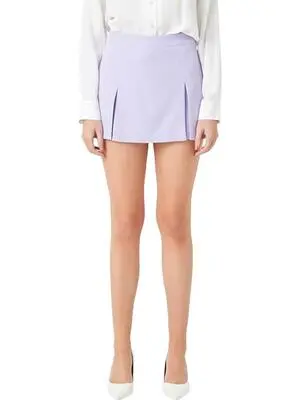 Endless Rose Box Pleat Mini Skort - Lilac