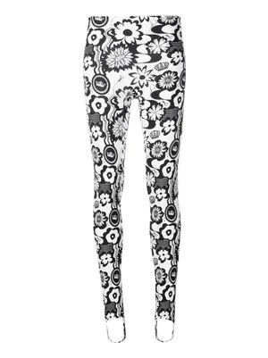 AMIR SLAMA Floral-print High-waisted Leggings