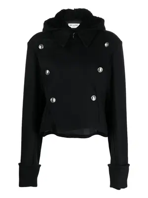 Saint Laurent Detachable-hood Military Jacket - Black