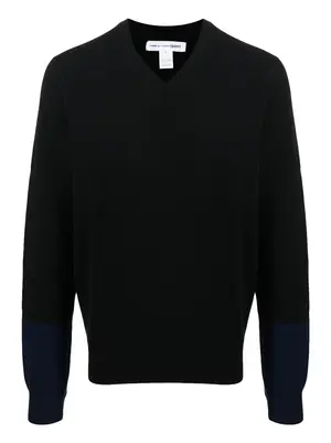 Comme Des Garçons V-neck Jumper - Black