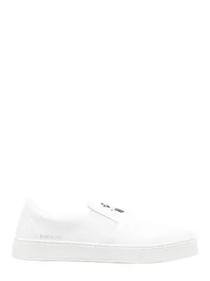 Philipp Plein Logo-plaque Slip-on Sneakers - White
