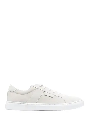 BILLIONAIRE Low Top Leather Sneakers Neutrals