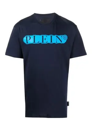 Philipp Plein Logo Print T-shirt - Blue