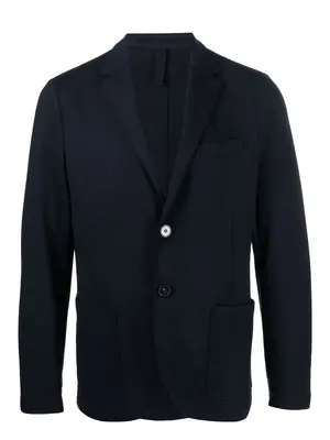 Harris Wharf London Virgin-wool Single-breasted Blazer - Blue