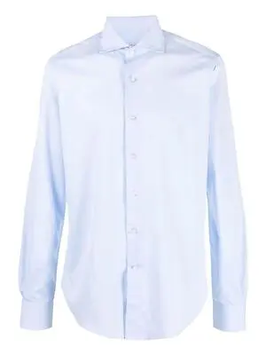 ORIAN Long-sleeve Button-up Shirt - Blue
