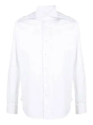 ORIAN Long-sleeve Button-up Shirt - White