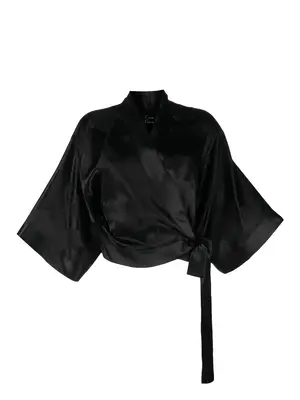 Carine Gilson Silk Jacquard Blouse - Black