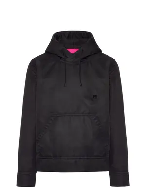 Valentino Garavani Stud-Detail Padded Hoodie Black