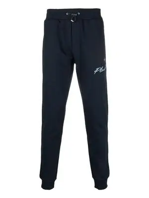Philipp Plein Logo-embroidered Track Pants - Blue