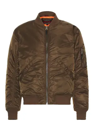 SCHOTT Schott Nylon Flight Jacket Brown