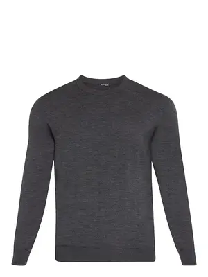 Kiton Wool Crewneck Sweater - Gry