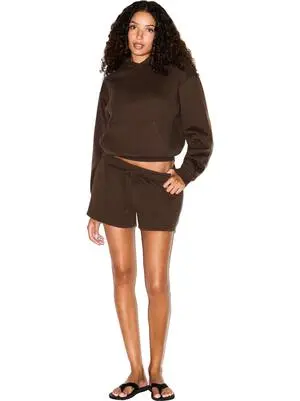 SKIMS Cotton Fleece Short Dark Sepia