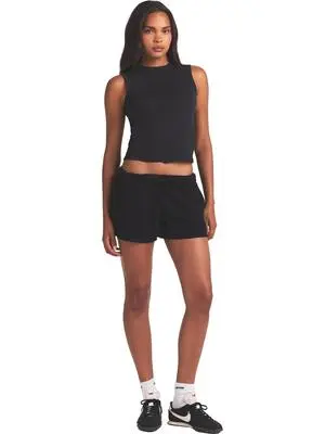 SKIMS Cotton Fleece Shorts - Onyx