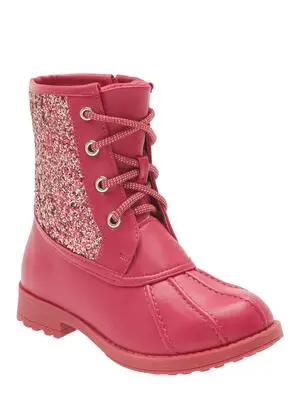 DREAM PAIRS DREAM PAIRS Glitter Duck Boots Fuchsia