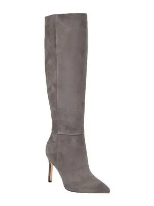Nine West Richy Pointed Toe Knee High Boot - Grey