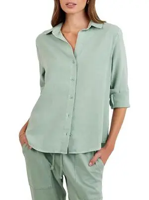 Bella Dahl Classic Button-up Shirt - Oasis Green