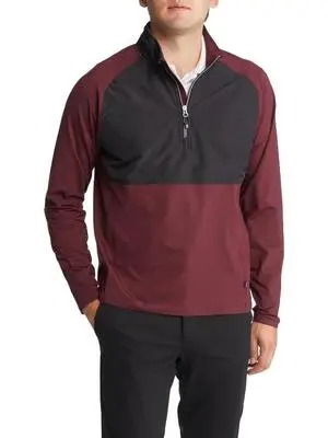 Cutter & Buck Adapt Hybrid Quarter Zip Pullover - Bordeaux/black