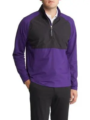 Cutter & Buck Adapt Hybrid Quarter Zip Pullover - College Purple/black