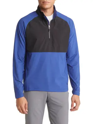 Cutter & Buck Cutter & Buck Adapt Hybrid Quarter Zip Pullover Tour Blue/ Black
