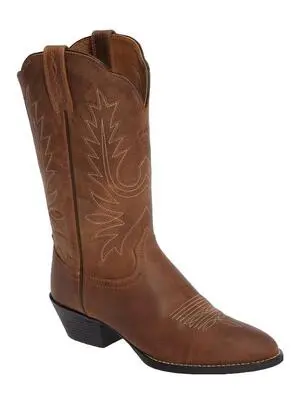 Ariat Heritage Western R-toe Boot - Distressed Brown Leather