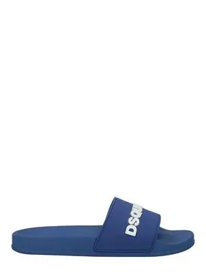 Dsquared2 Rubber Pool Slides Bright Blue